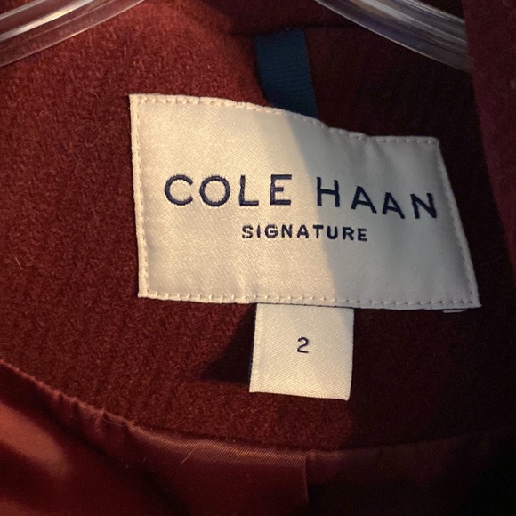 Cole Haan | Jackets & Coats | Cole Haan Signature Burgundy Wool Coat ...